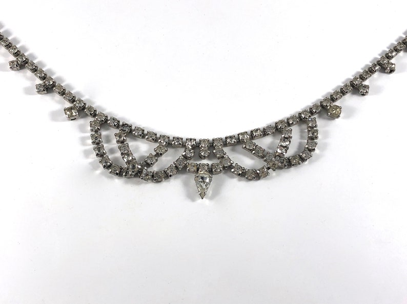 Vintage Necklace Rhinestone Festoon Princess Necklaces - Etsy