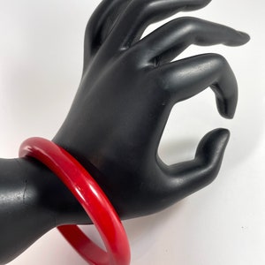Vintage Bakelite Red Bangle Bracelet - Etsy