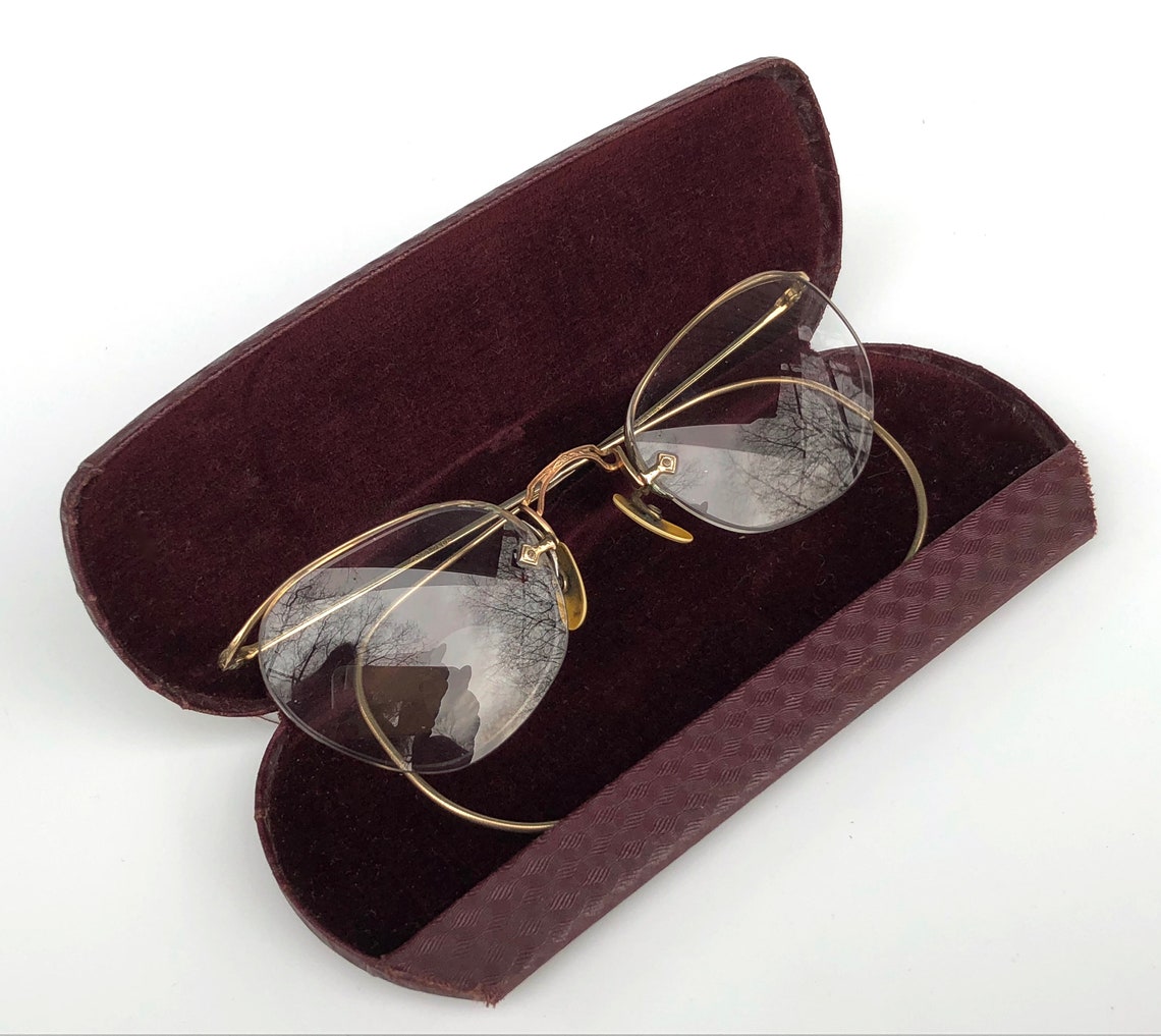 Vintage Eye Glasses 12K Gold Filled Frame Ladies Glasses - Etsy