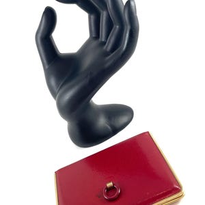 Vintage Compact Red Leather Art Deco Celluloid Ring Handle - Etsy