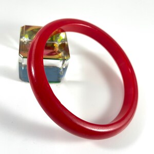 Vintage Bakelite Red Bangle Bracelet - Etsy