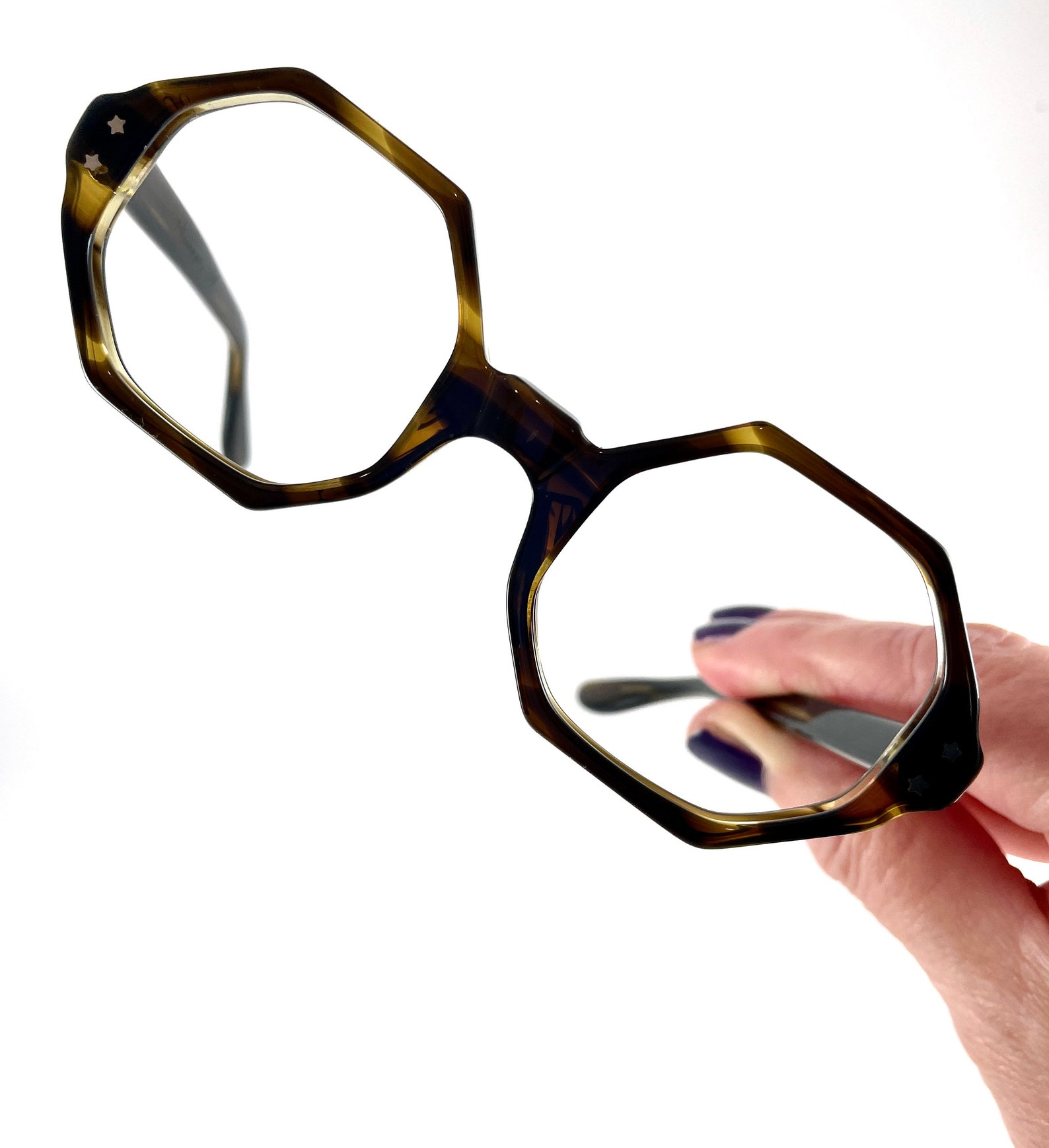 Vintage Eye Glasses Frame Octagon Childs - Etsy