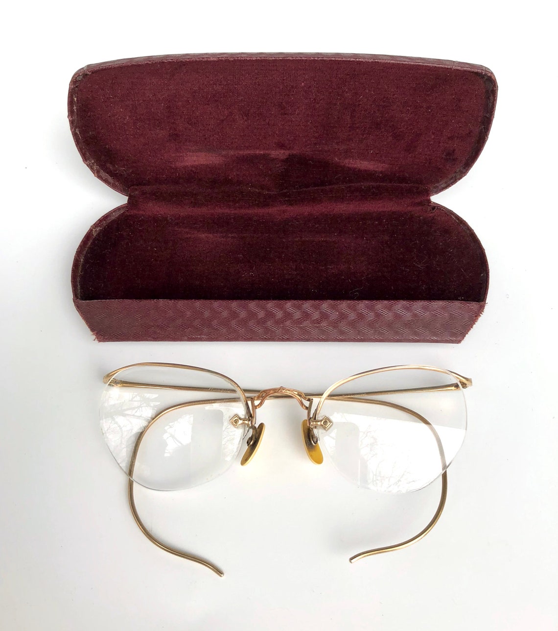 Vintage Eye Glasses 12K Gold Filled Frame Ladies Glasses - Etsy