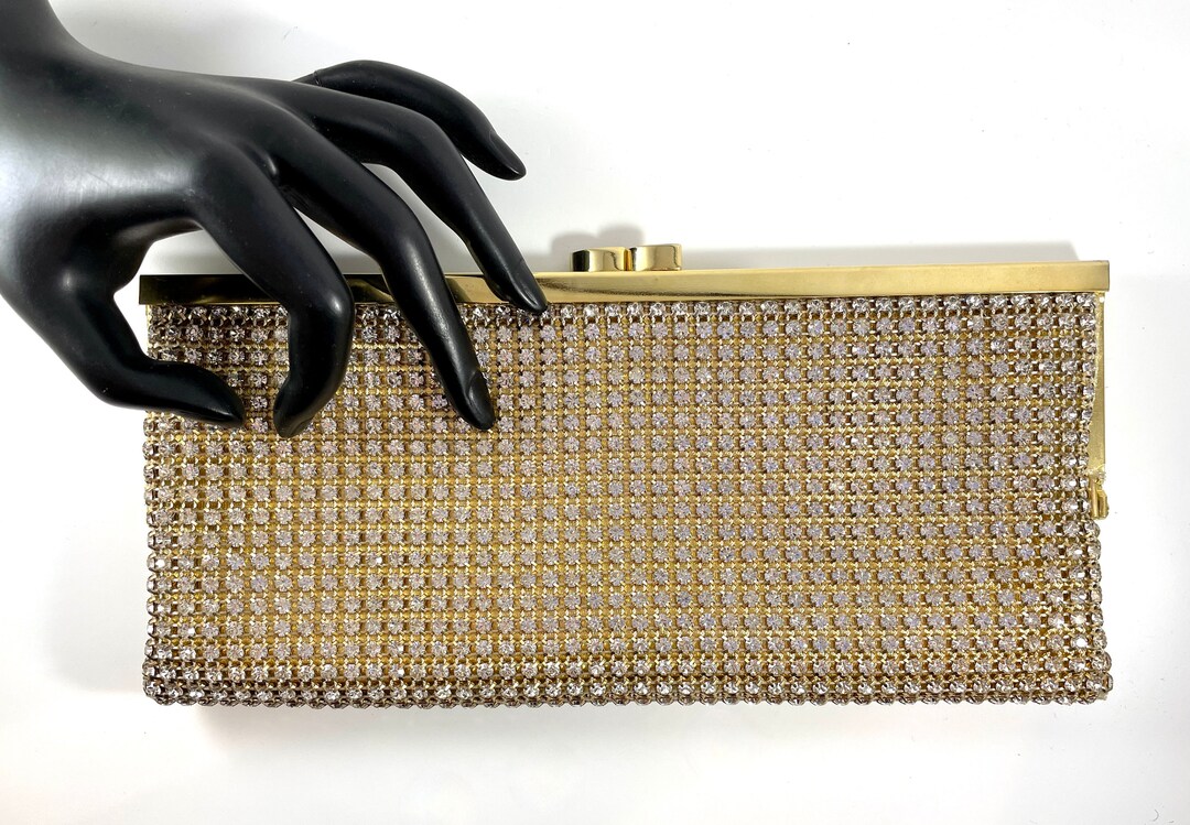 Vintage Purse Clutch Isabella Adams Rhinestones Shoulder Bag - Etsy