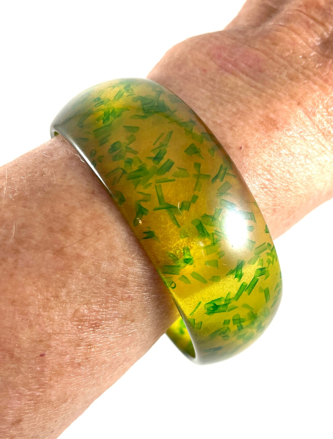 Vintage Bakelite Bracelet Apple Juice Confetti Bangle Prystal - Etsy