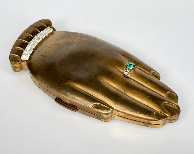 Vintage Compact Volupte Golden Gesture Compact HAND Rare Collectable ...