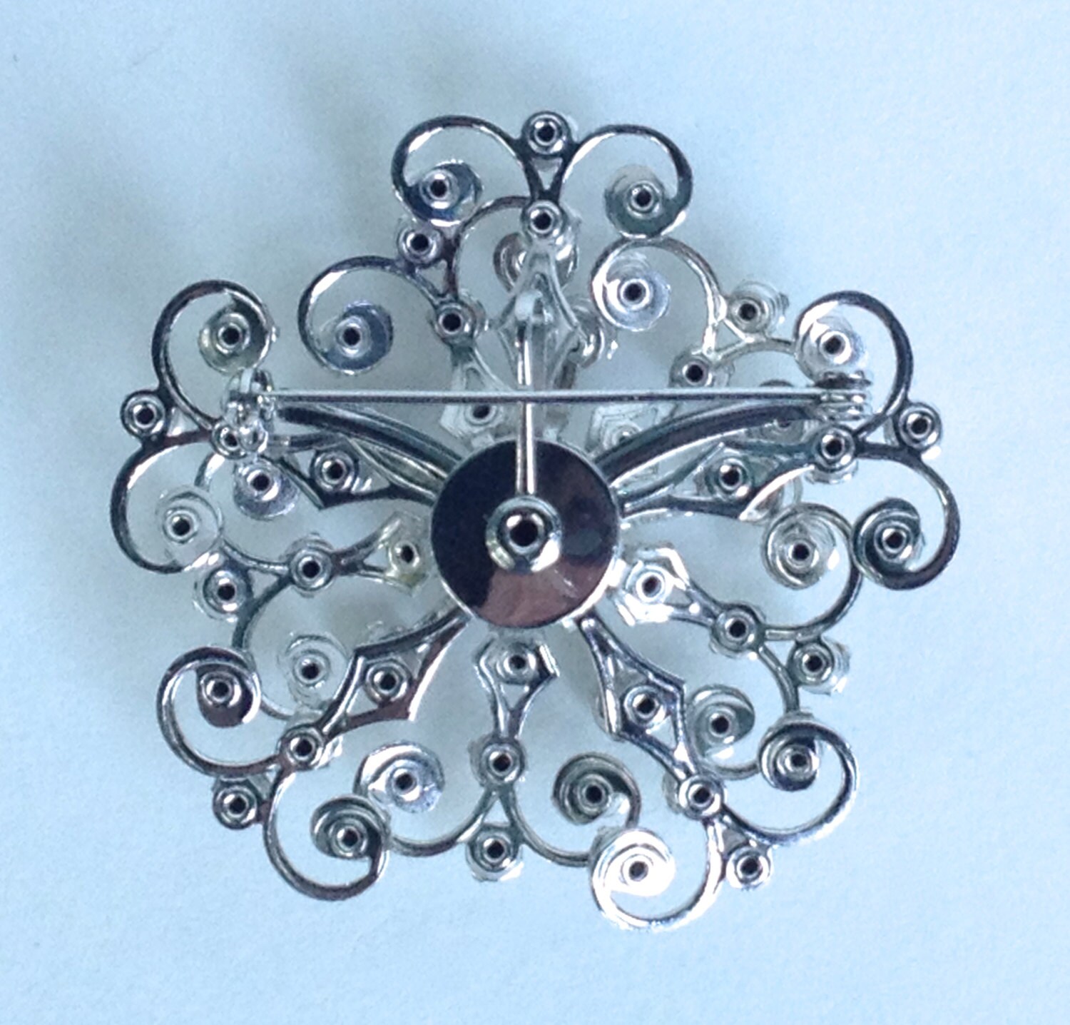 Rhinestone Brooch Huge Sparkling Unique Vintage Gift | Etsy