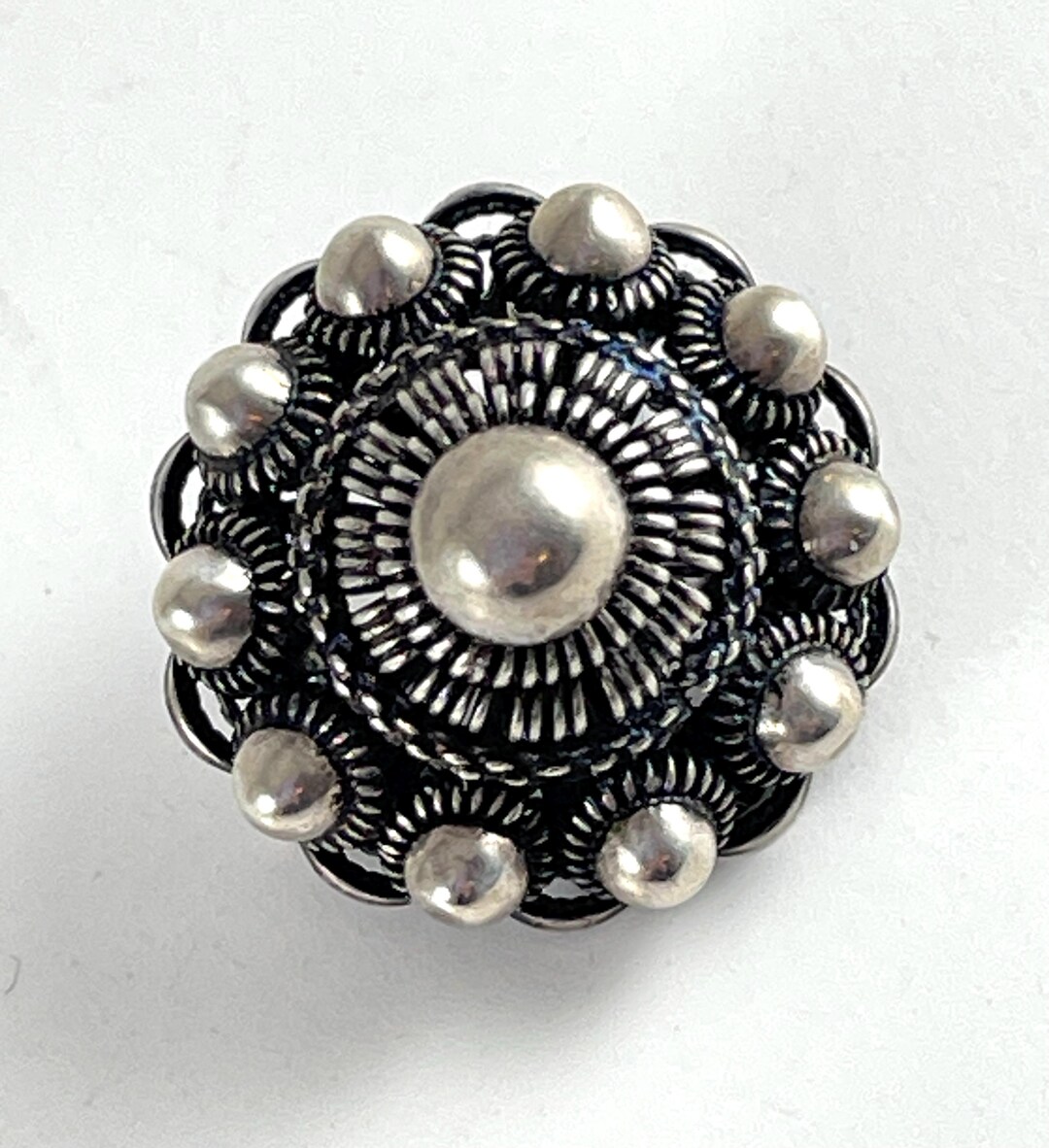 Vintage Brooch Sterling Silver Cannetile Pin - Etsy