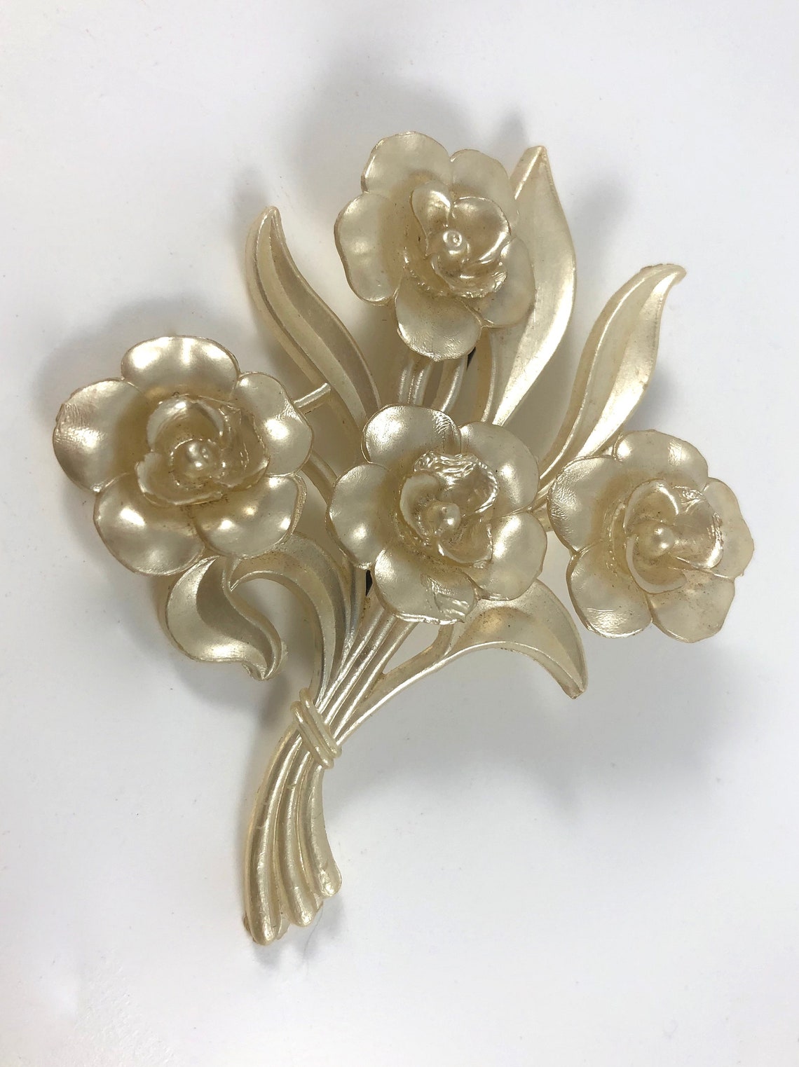 Vintage Brooch Celluloid Flower Bouquet Unique Vintage Gift - Etsy