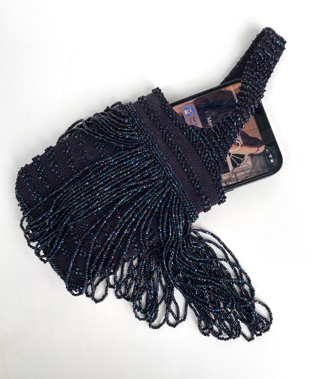 Vintage Purse Beaded Bag 1920s Flapper Fringe Unique Vintage Purse - Etsy