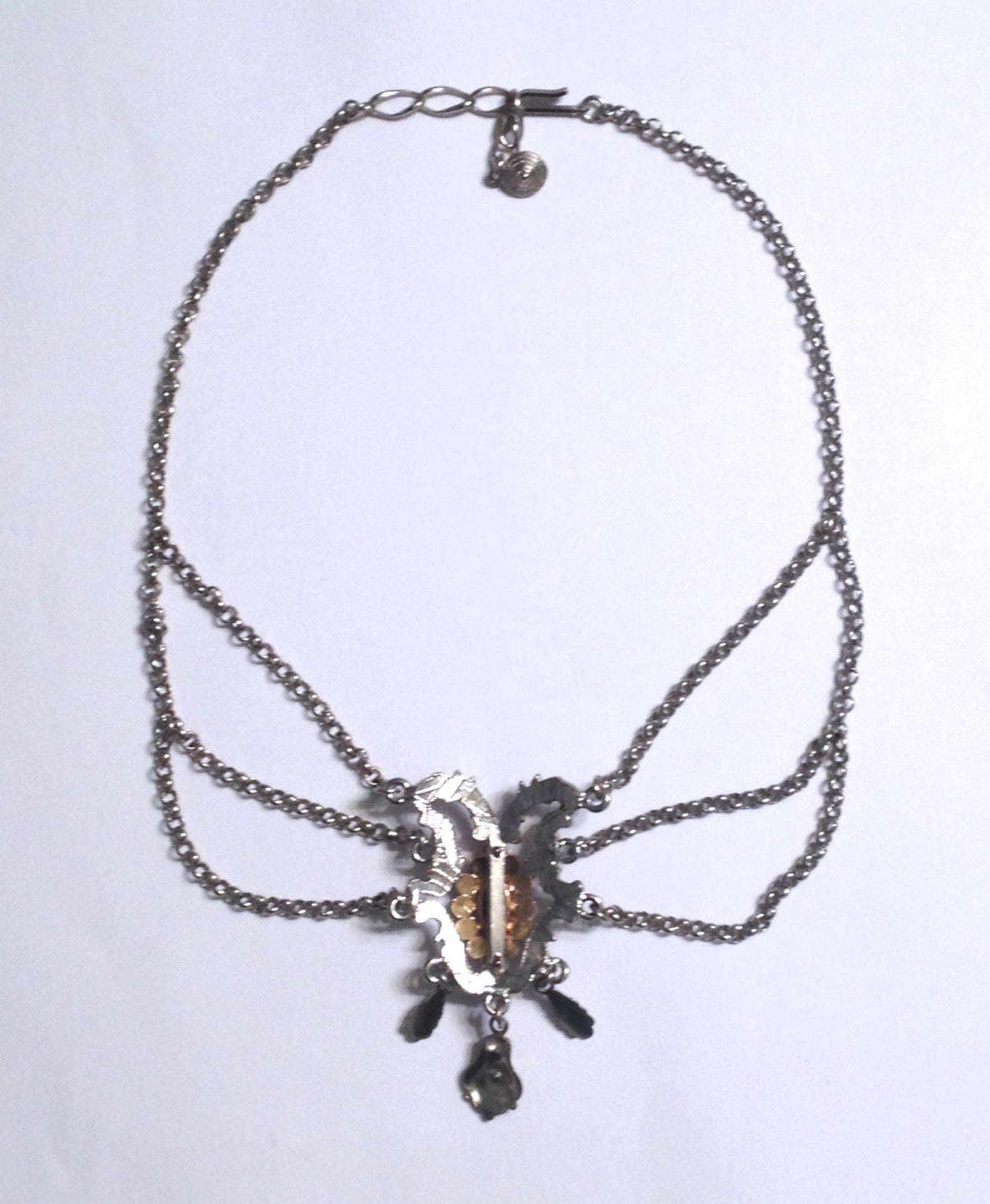 Vintage Necklace Festoon Renaissance Revival Necklace Unique - Etsy
