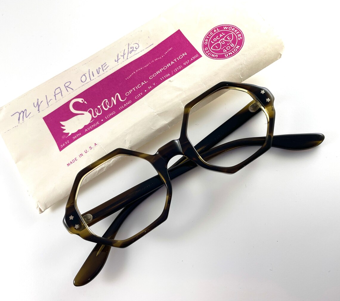 Vintage Eye Glasses Frame Octagon Childs | Etsy