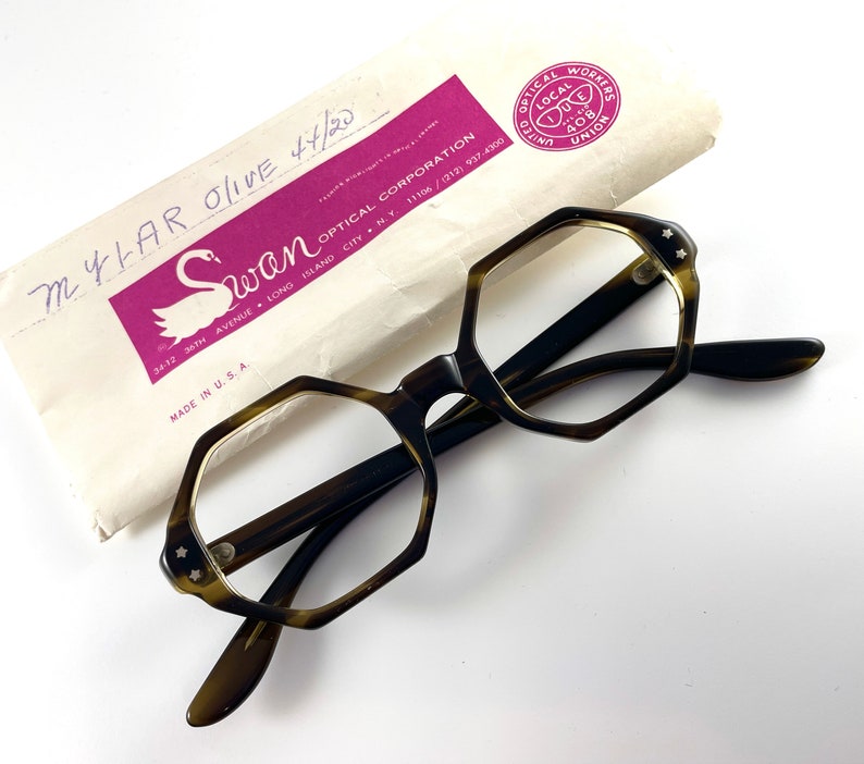 Vintage Eye Glasses Frame Octagon Childs - Etsy