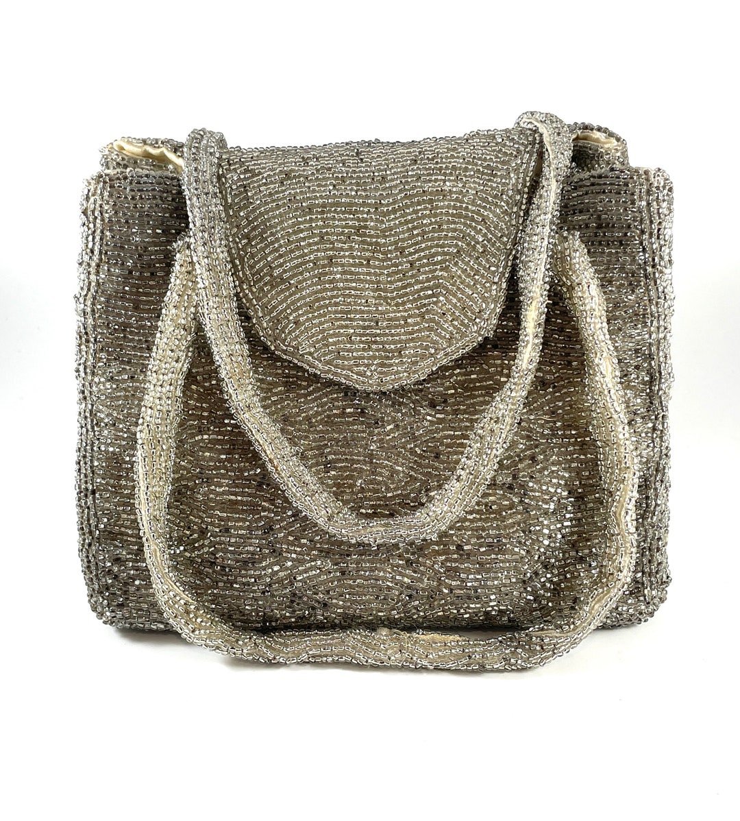 Vintage Purse Walborg Silver Beaded JAPAN Wedding Unique Vintage Gift ...