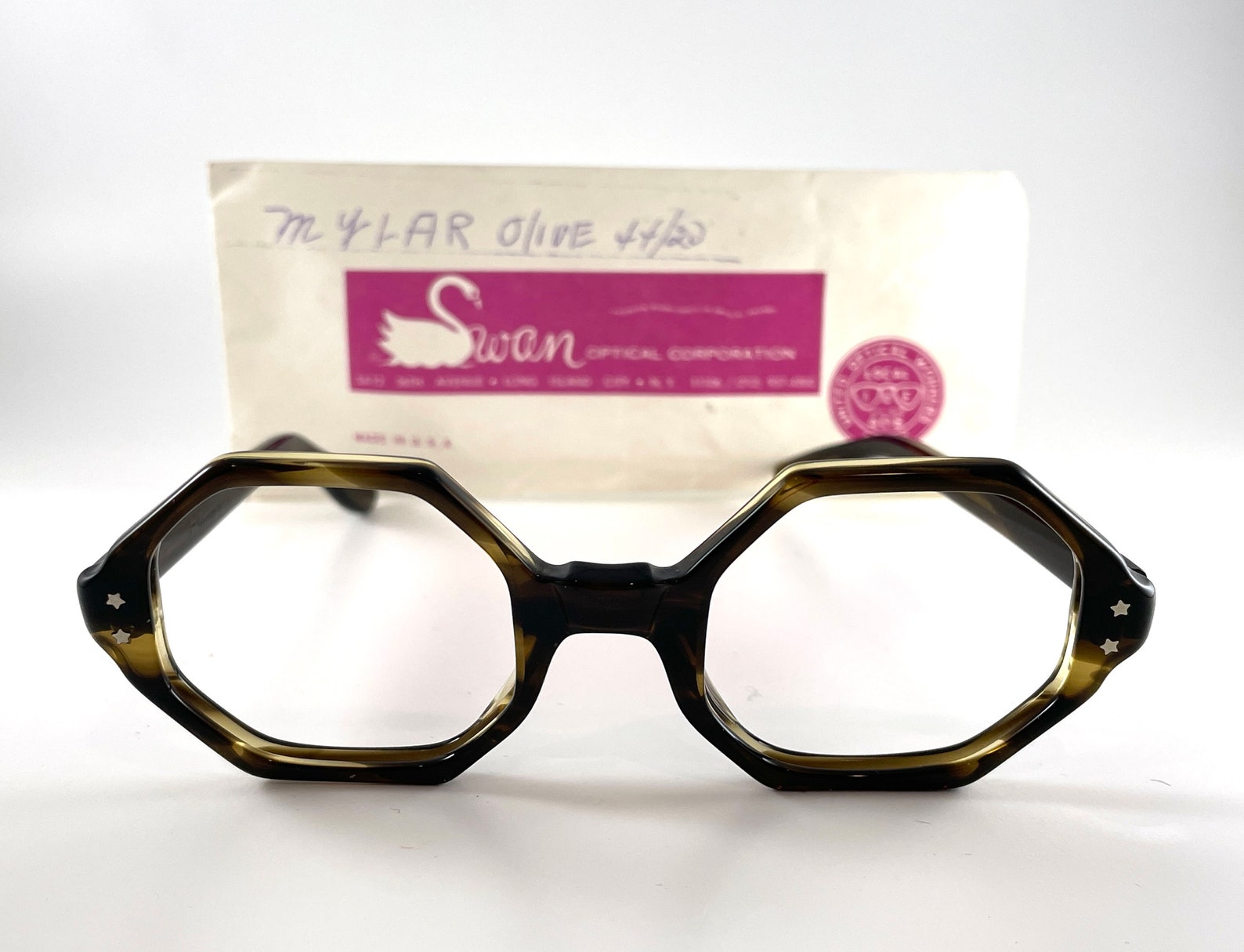 Vintage Eye Glasses Frame Octagon Childs | Etsy