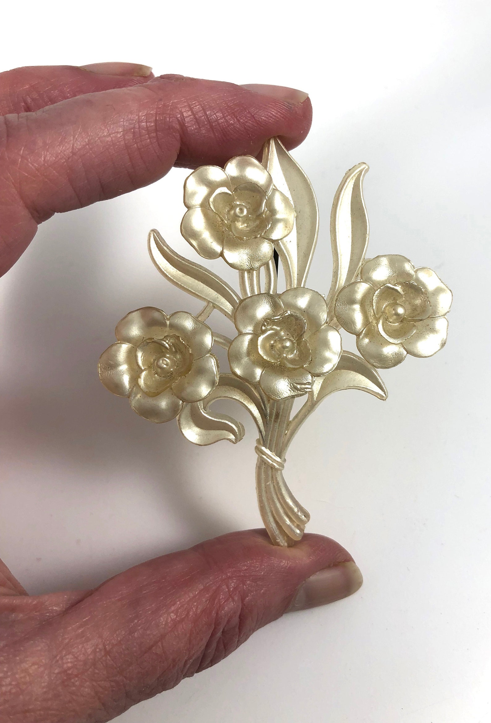 Vintage Brooch Celluloid Flower Bouquet Unique Vintage Gift - Etsy