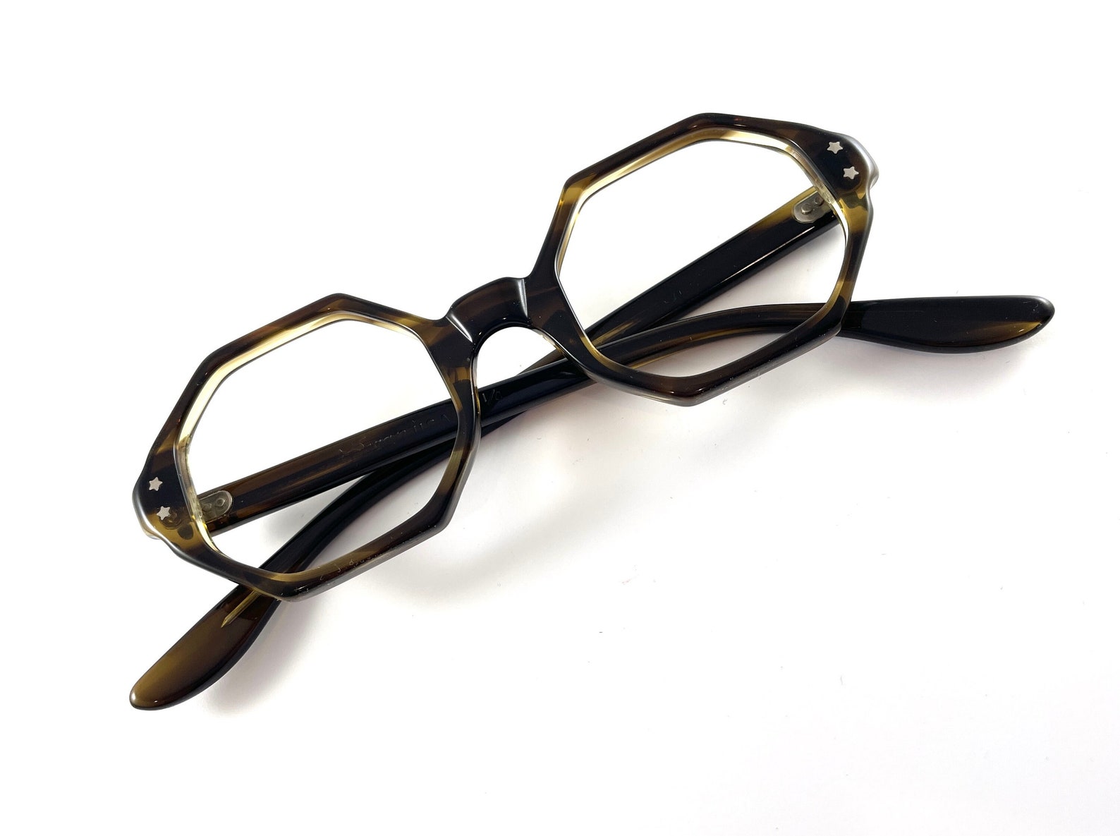 Vintage Eye Glasses Frame Octagon Childs | Etsy