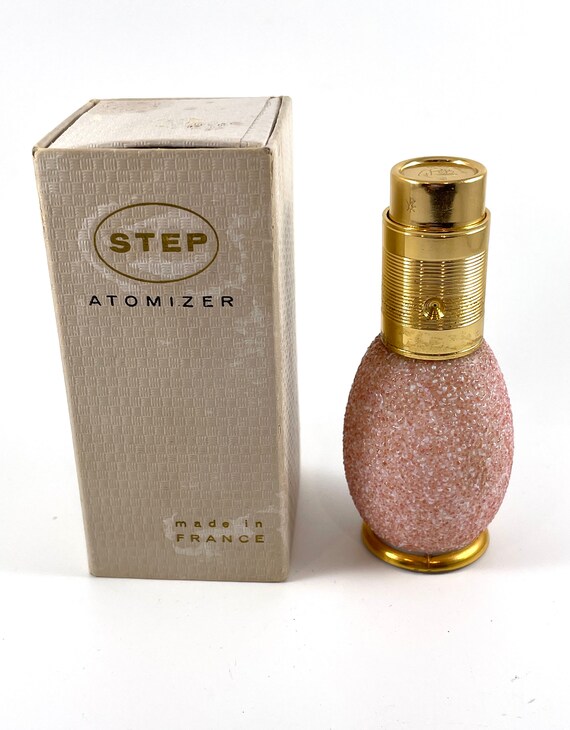Vintage Perfume Atomizer Step Pink Glass Made in France - Etsy