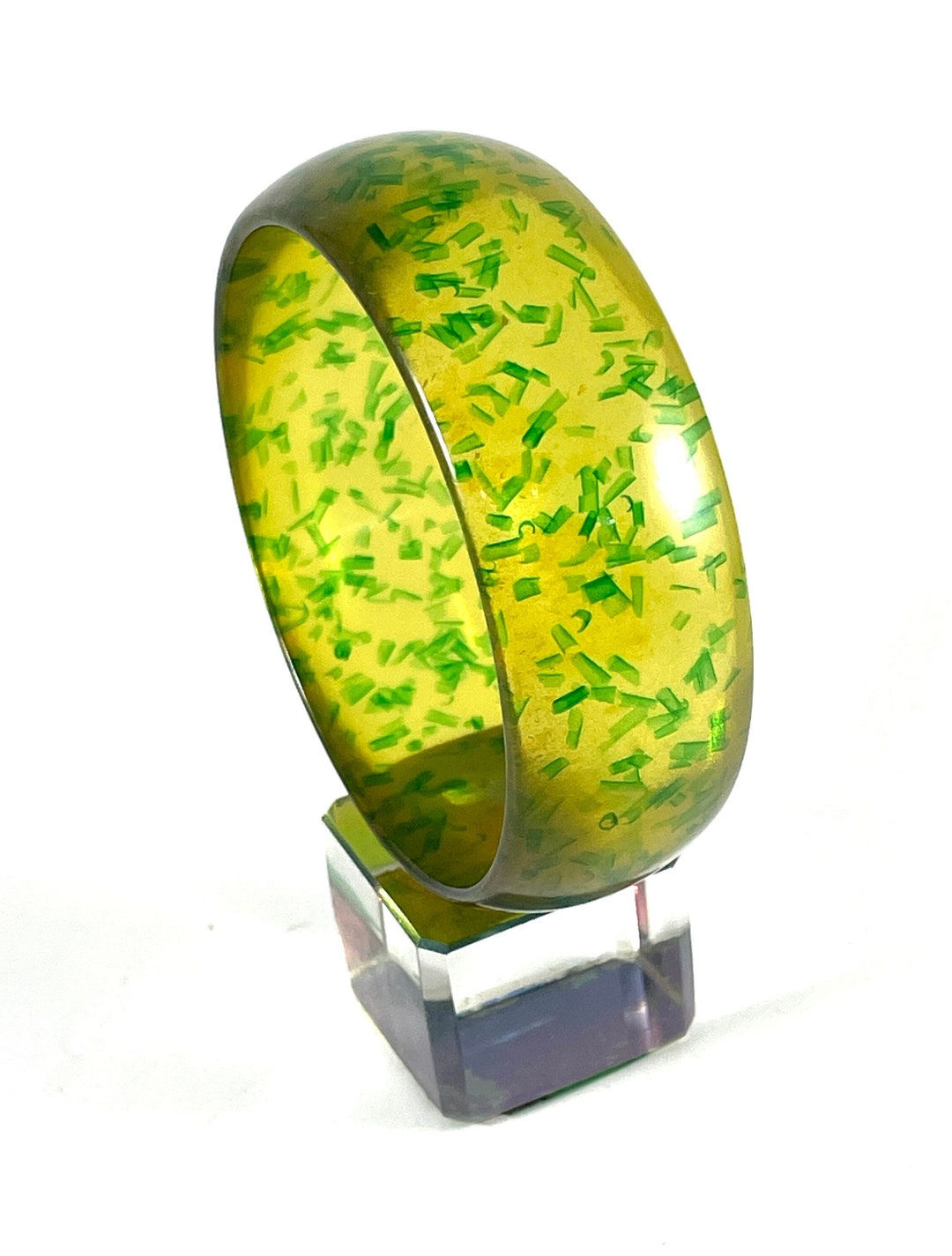 Vintage Bakelite Bracelet Apple Juice Confetti Bangle Prystal - Etsy
