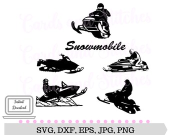 Svg snowmobile | Etsy