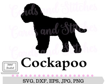 Cockapoo silhouette | Etsy