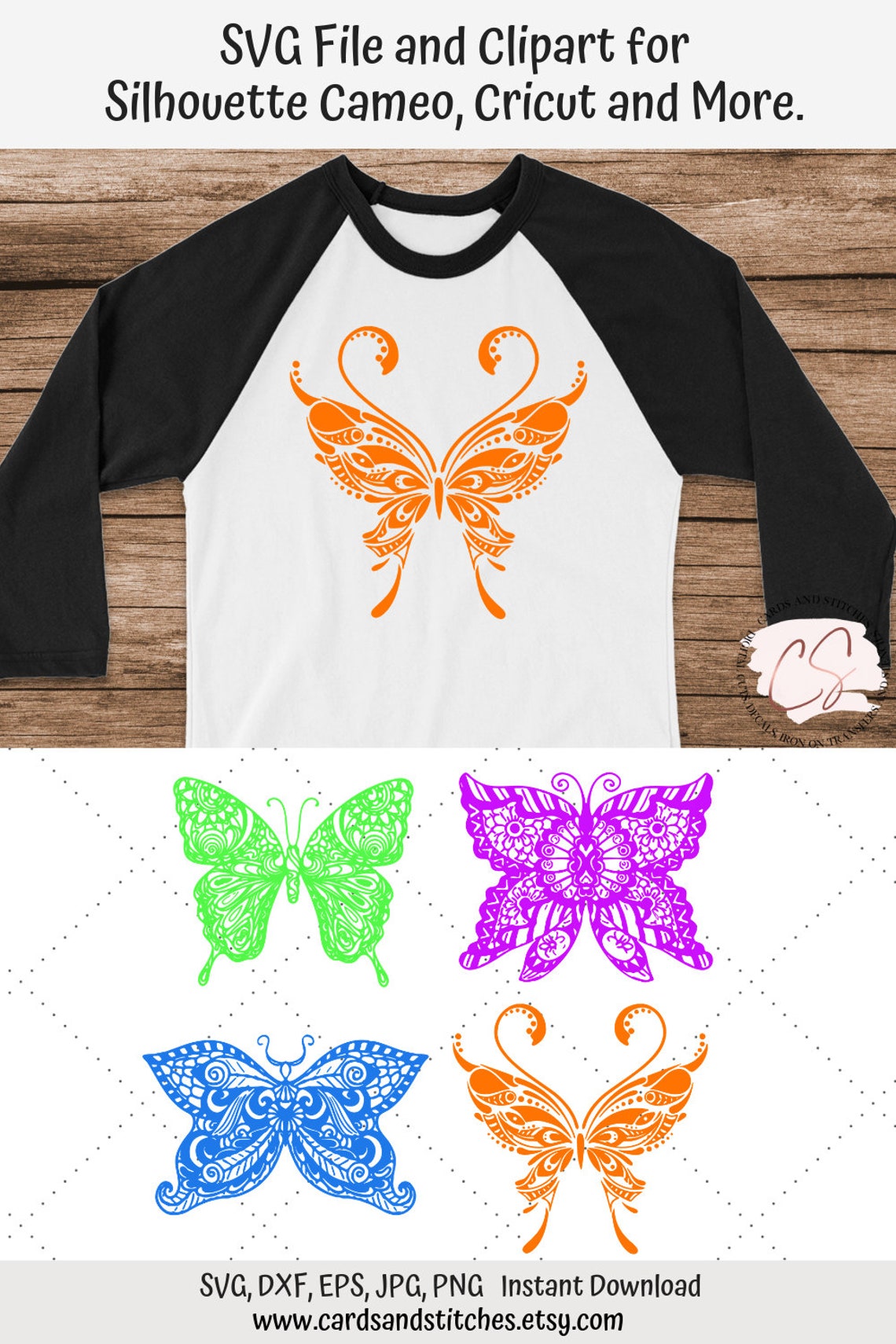 Fancy Butterflies SVG and Clipart Great for Cricut Design - Etsy