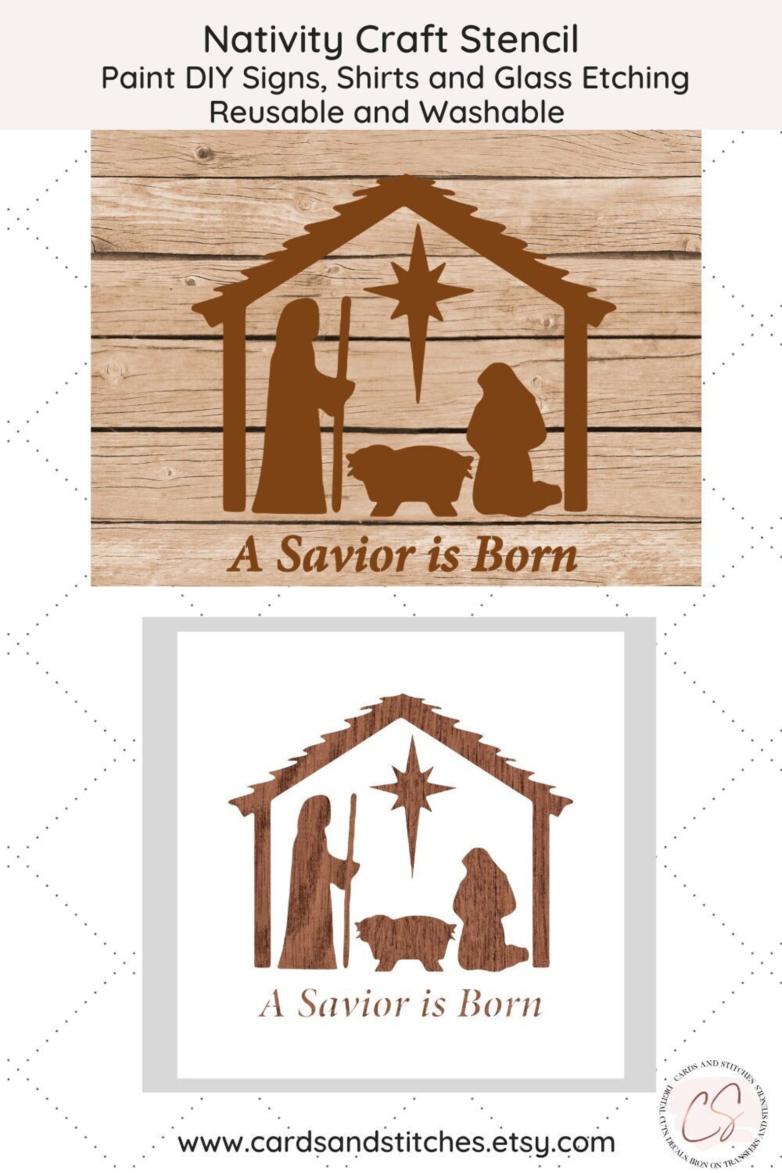 Nativity Stencil Savior Stencil Baby Jesus Stencil - Etsy