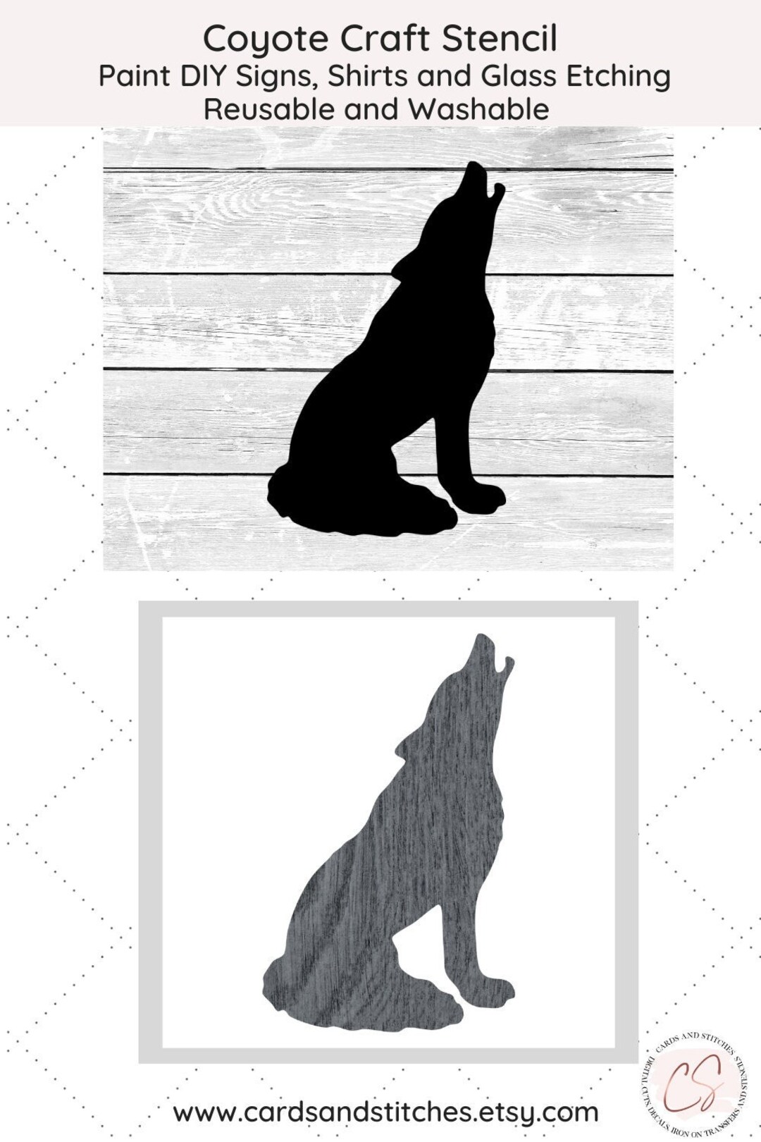 Coyote Stencil Great for Wood Signs Walls and Shirts - Etsy