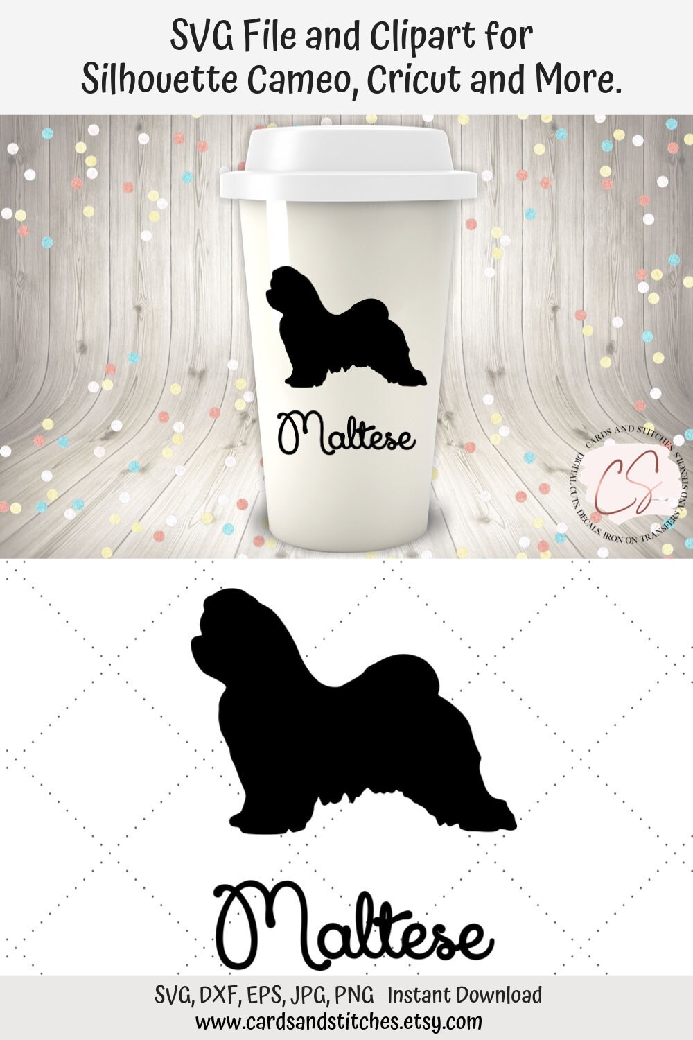 Maltese SVG and Clipart Great for Cricut Design Space and | Etsy