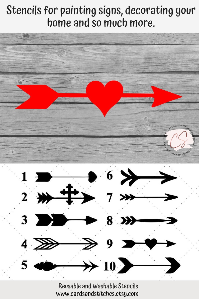 Arrow Stencil Decorative Stencils Stencils Art Stencils | Etsy