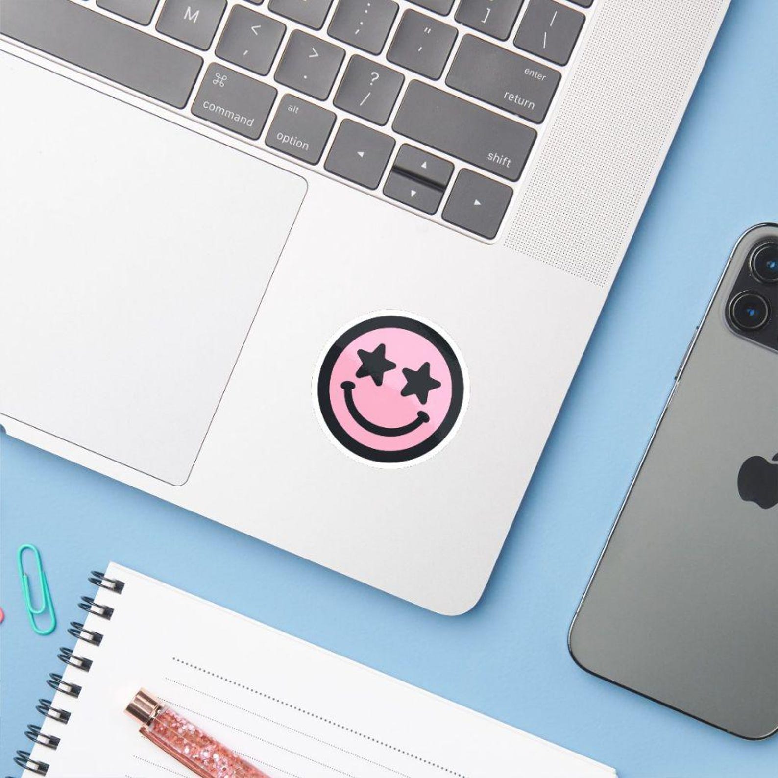 20 Smiley Stickers PNG 300 DPI, A4 Printable for Laptops, Journals ...