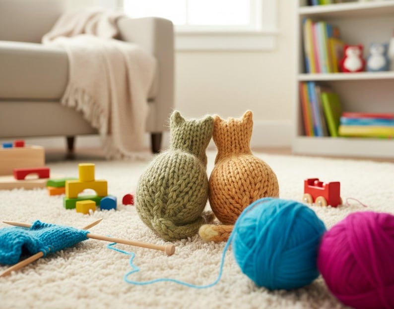Cute Knitted Cat Pattern — Create a Tiny Masterpiece in Minutes!/tafokt ...