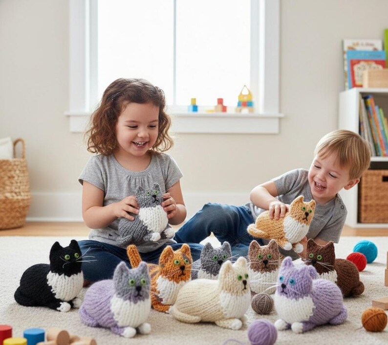 Cute Knitted Cat Pattern — Create a Tiny Masterpiece in Minutes!/tafokt ...