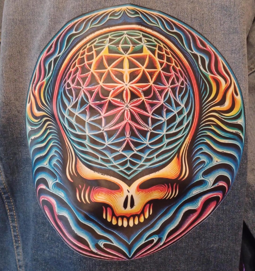 Grateful Dead Cosmic Stealie Denim Jacket Medium • One-of-one Upcycled ...