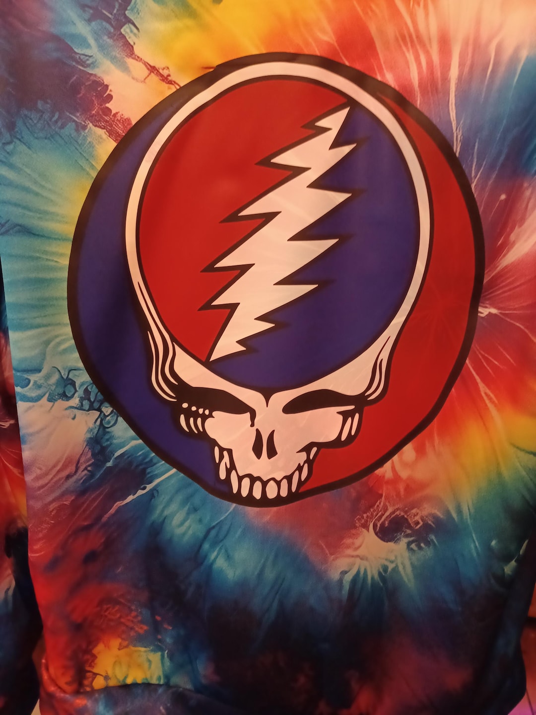 Grateful Dead Tie Dye Hoodie Oversized Small | Deadhead Festival Hoodie ...