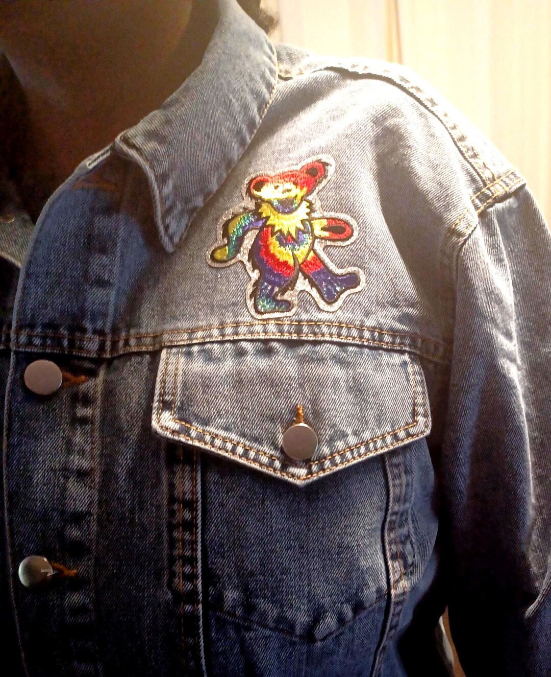 Women’s Grateful Dead Denim Duster XL – Blue Dancing Bear Patch ...