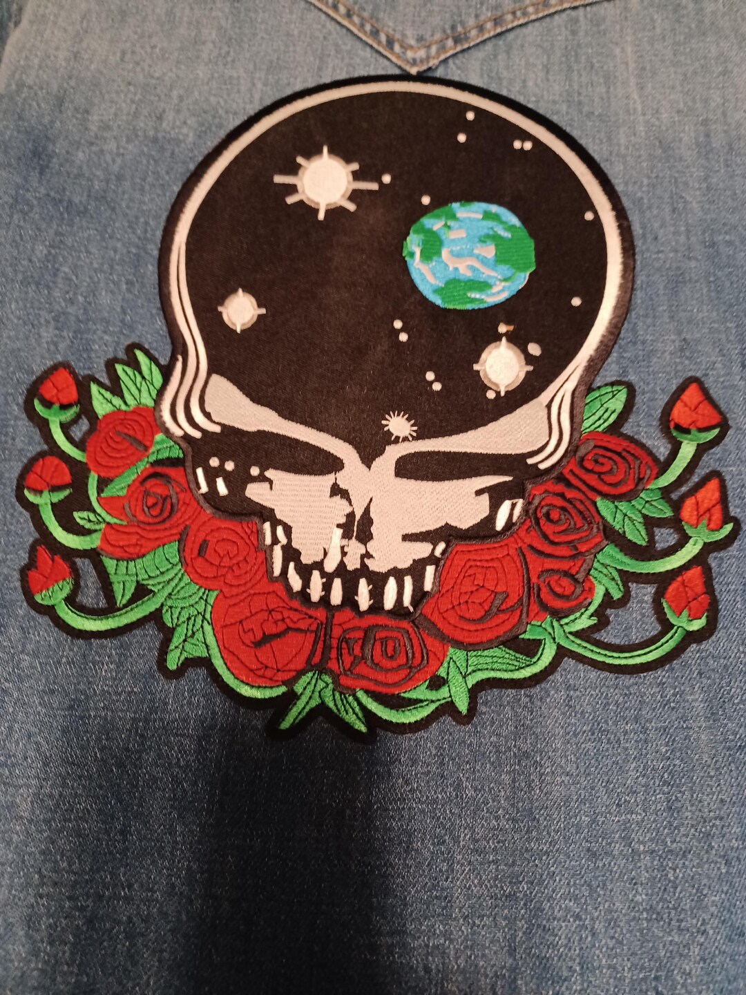 Grateful Dead Women’s Denim Duster XL – Upcycled Patched Jean Jacket ...