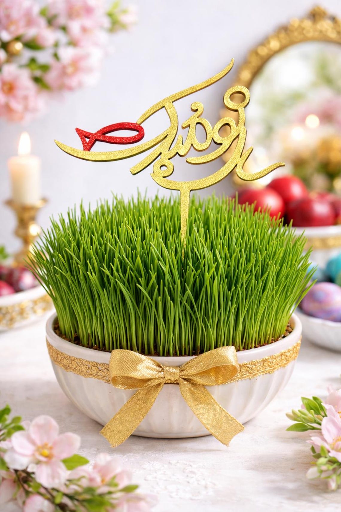 Norooz Sabze/cake Topper With Red Fish – Persian Nowruz Sal-e No ...