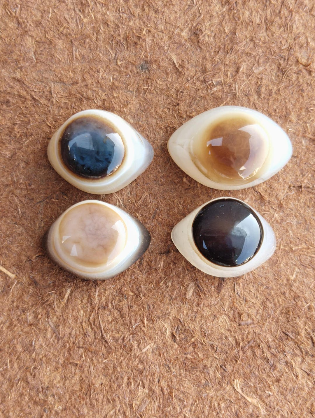 Natural Agate Eye Banded Agate Eyes Cabochons Gemstone, Handmade Eyes ...