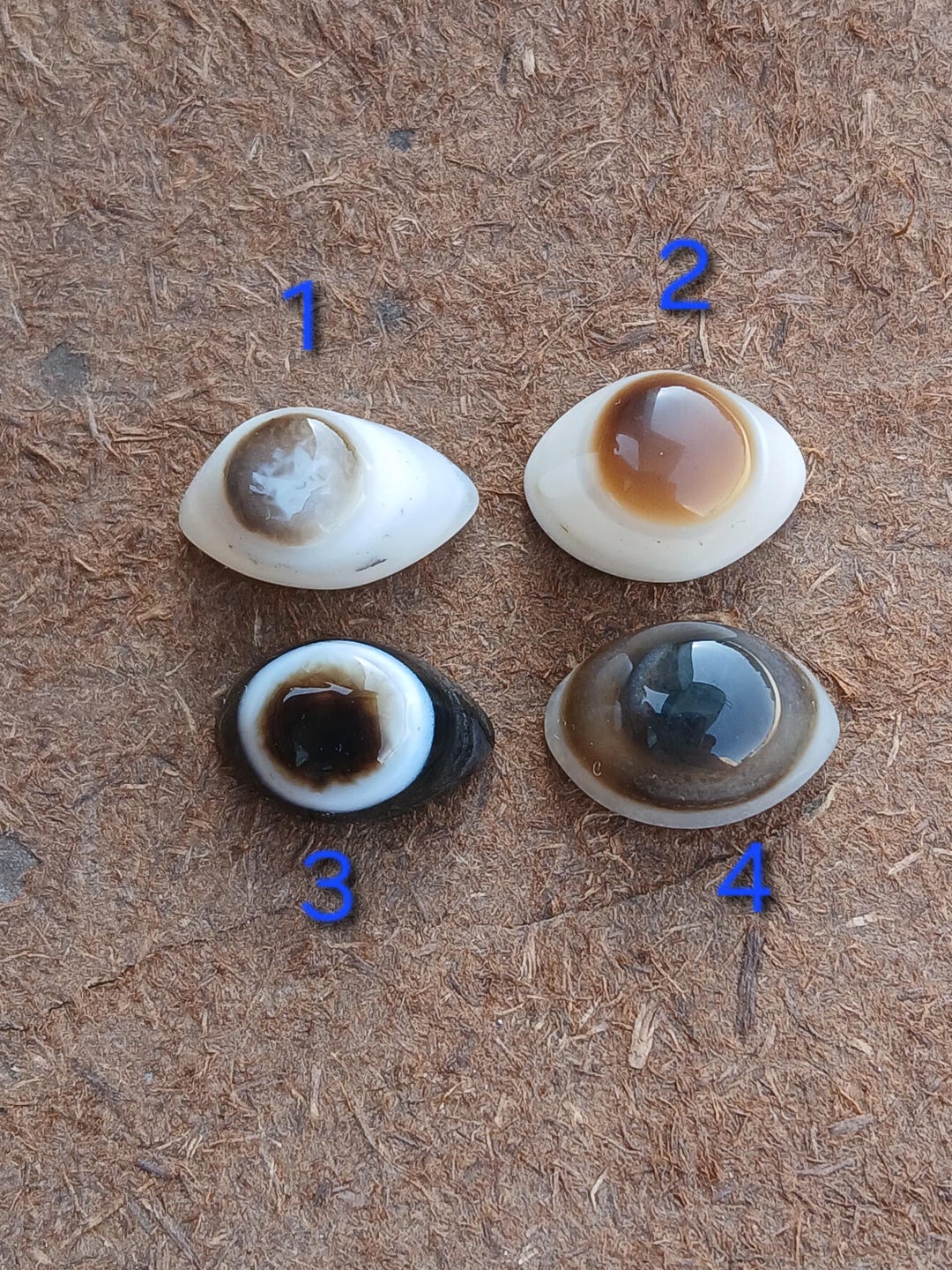 Natural Agate Eye Banded Agate Eyes Cabochons Gemstone Handmade Eyes ...