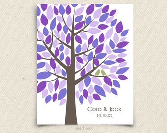 Ink Pad Set for Thumb Print Wedding Trees PURPLE Majesty | Etsy