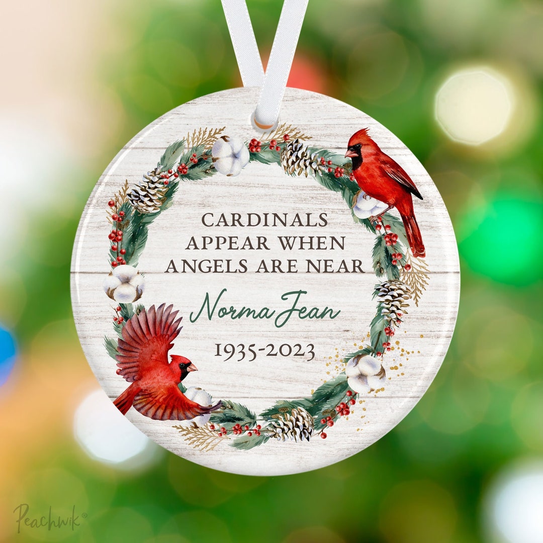 Cardinal Memorial Ornament Bereavement Ornament Remembrance Ornament ...
