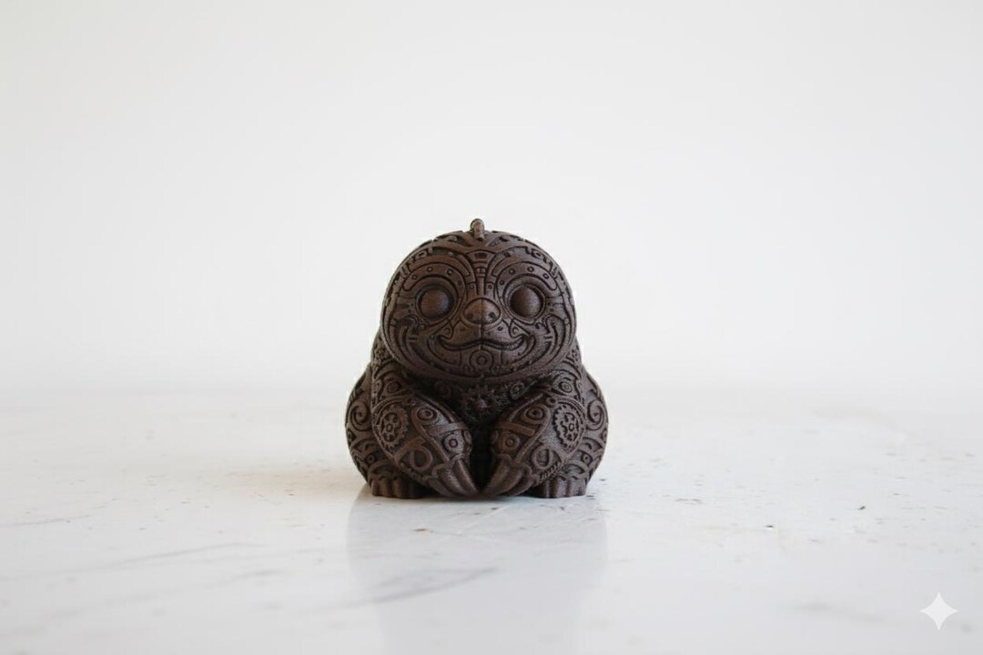 Hand-painted Sloth Statue – Wooden Finish Decorative Sculpture - Etsy
