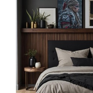 Viking Woman Warrior Canvas Wall Art – Shieldmaiden Valkyrie Norse ...