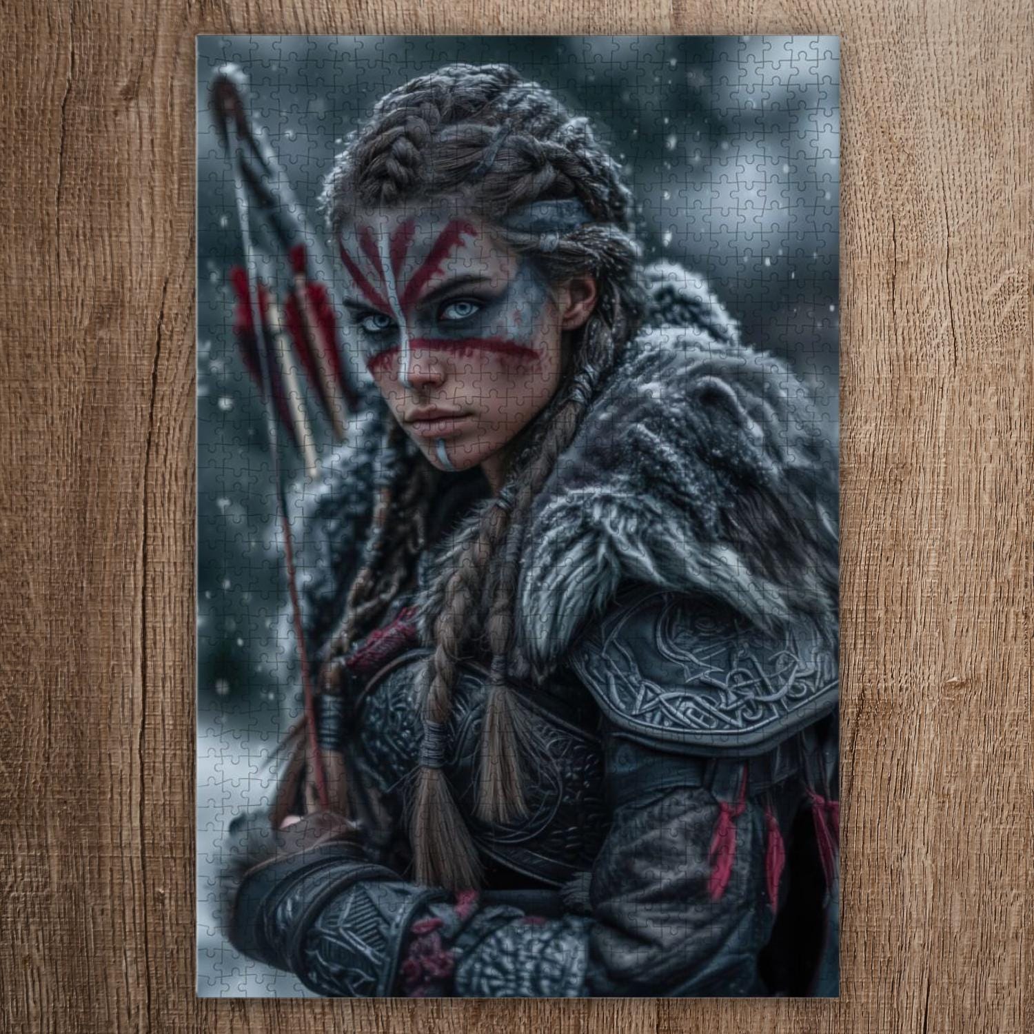Viking Woman Warrior Wooden Jigsaw Puzzle 1000 Pieces – Epic Norse ...