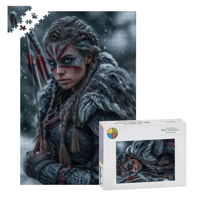 Viking Woman Warrior Wooden Jigsaw Puzzle 1000 Pieces – Epic Norse ...