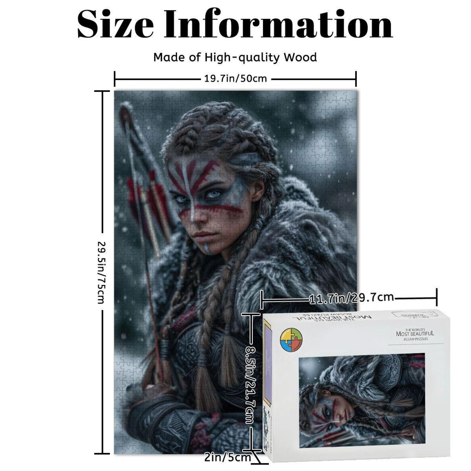 Viking Woman Warrior Wooden Jigsaw Puzzle 1000 Pieces – Epic Norse ...