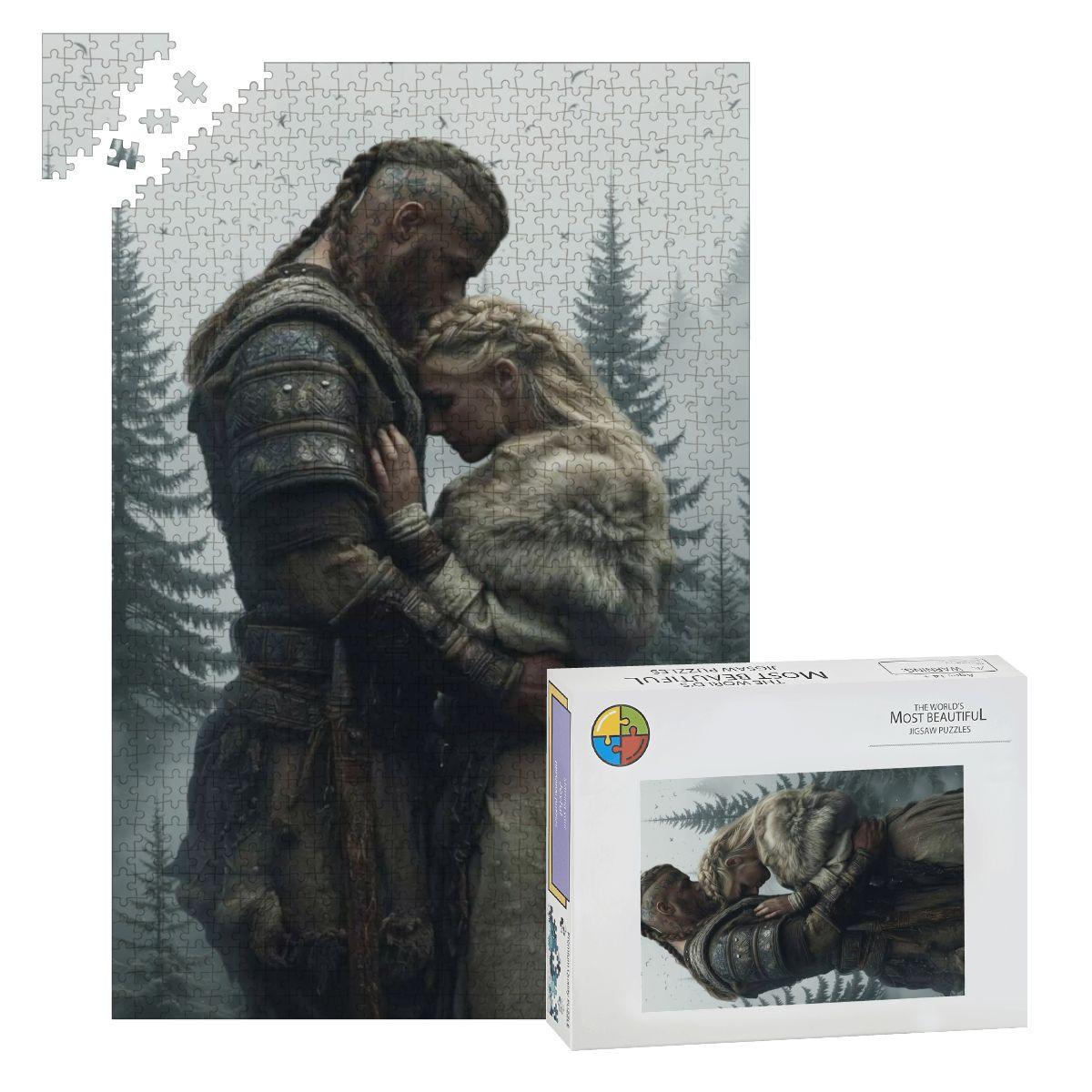 Viking Love Wooden Jigsaw Puzzle for Adults 1000pcs - Nordic Warrior ...