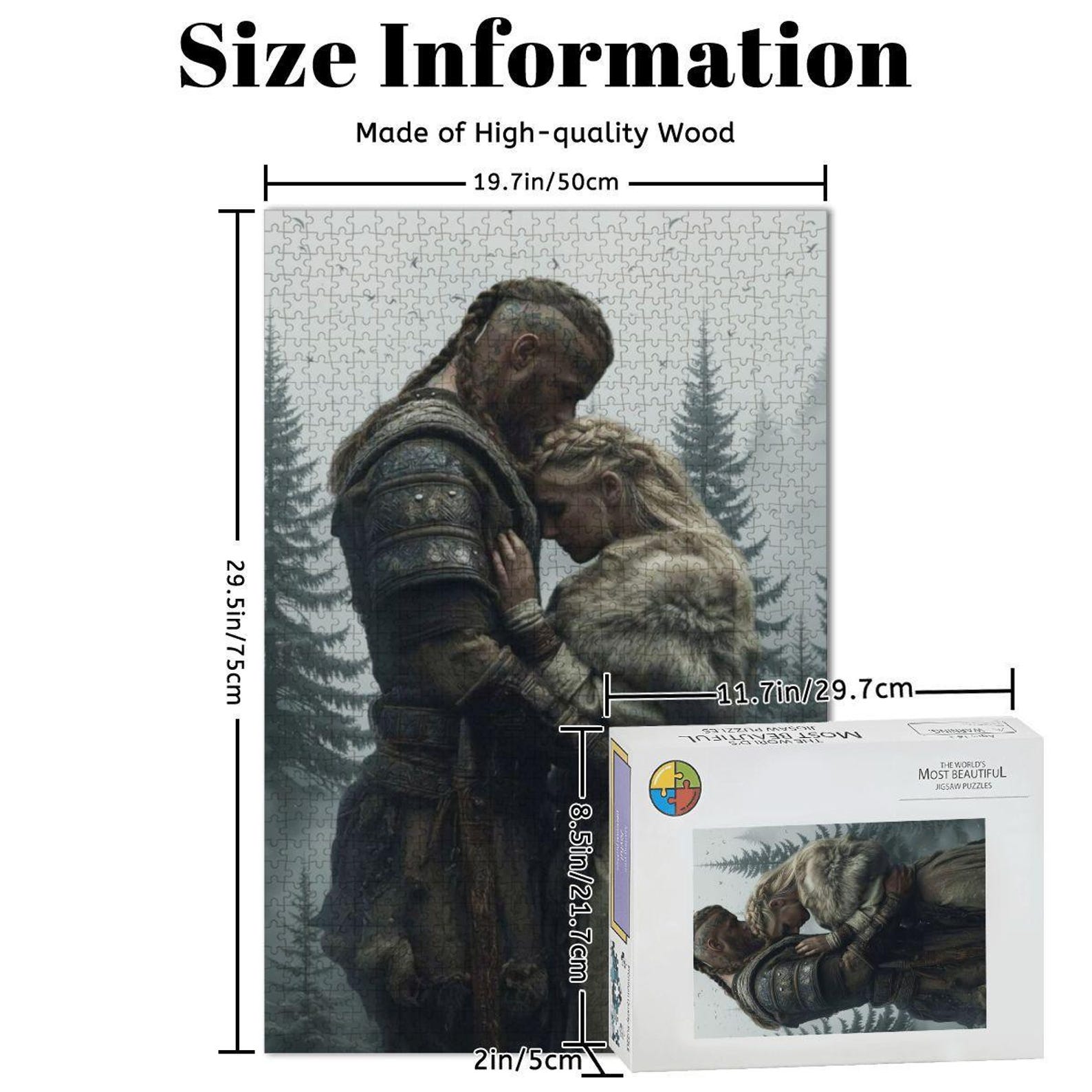 Viking Love Wooden Jigsaw Puzzle for Adults 1000pcs - Nordic Warrior ...