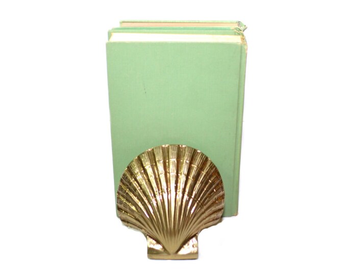 Seashell Bookends Brass Sea Shell Bookends Shell Bookends Nautical ...